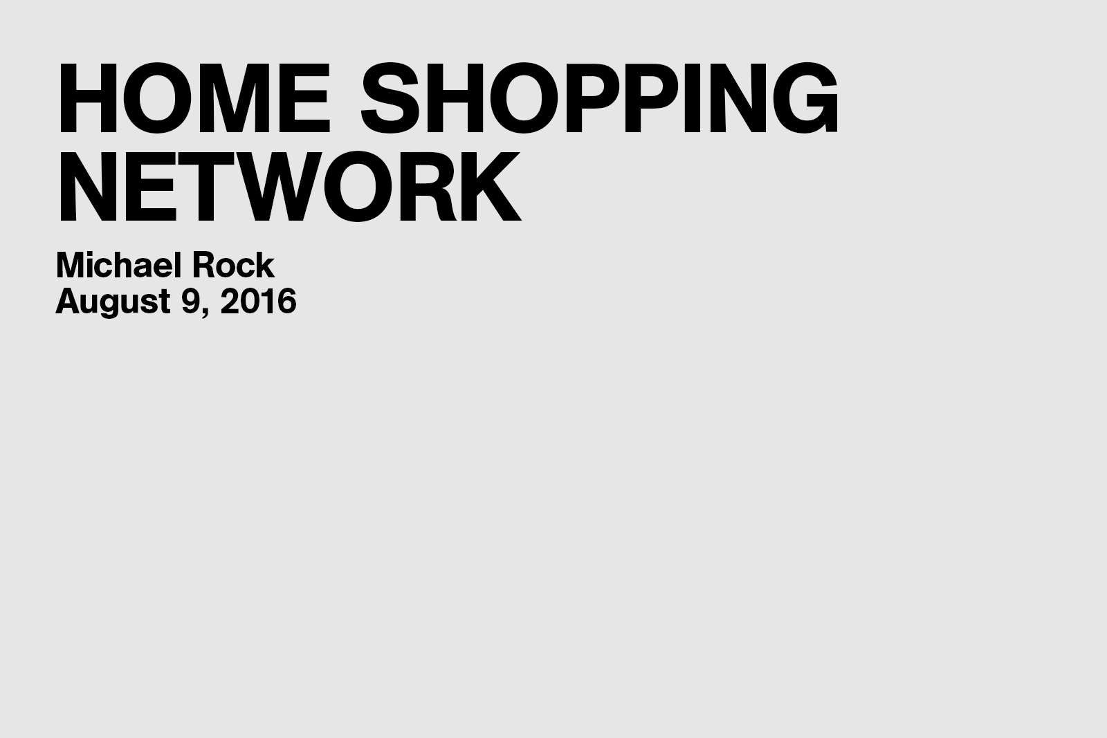 Home Shopping Network — 2x4